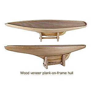 SAILINGSTORY Wooden Sailboat Model Ship Sailboat Decor Yacht Model America's Cup Columbia 1901 Replica Medium