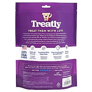 Treatly USA Beefhide Chips Dog Chew Treats - Chicken & Beef Flavor, 12oz/1 Pack