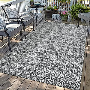 HEBE Large Boho Area Rug 4'x6' Machine Washable Vintage Bohemian Rug Durable Cotton Rug Farmhouse Carpet Mat for Patios Clearance Bedroom Living Room Balcony Decor,Grey