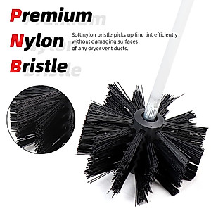 SEKKVY 30 feet Dryer Duct Cleaning Kit Chimney Cleaner Brush Lint Remover Use with or Without Drill Includes 18 Rods and 2 Nylon Brush Heads