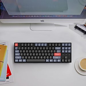 Keychron K8 Pro Wireless Custom Mechanical Keyboard, QMK/VIA Programmable Bluetooth/Wired White Backlight Tenkeyless with Hot-swappable Gateron G Pro Brown Switch Compatible with Mac Windows Linux
