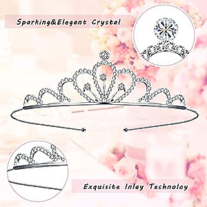 Chuangdi 6 Pieces Tiara for Women Crystal Tiara Crowns Rhinestone Headpiece Bridal Wedding Headband Birthday Prom Pageant Party Hair Accessories