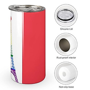 France Gay Flag Funny Coffee Mug Stainless Steel Travel Insulated Tumbler Double Wall Water Cup 10 Oz