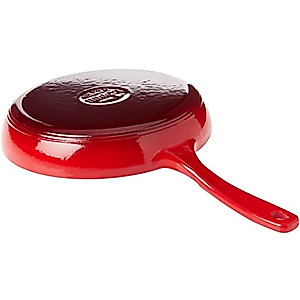 Lodge Color EC11S43 Enameled Cast Iron Skillet, Island Spice Red, 11-inch