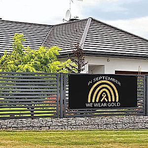 Childhood Cancer Awareness Month in September We Wear Gold Yard Banner Backdrop Party Photography Background Birthday Backdrops Decor Small