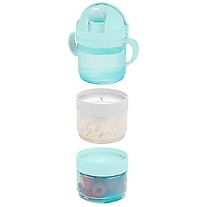 Skip Hop Stackable Snack Container & Sippy Cup, Grey Teal