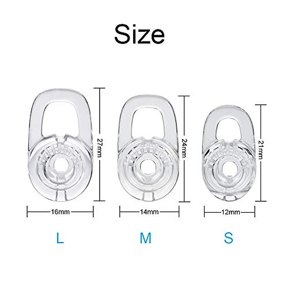 N/A Compatible with/Replacement for Earbud Gel Ear Hooks Plantronics M155 M165 M1100 M100 M55 M28 M25 Voyager Edge Silicone Earbuds Antislip Accessories