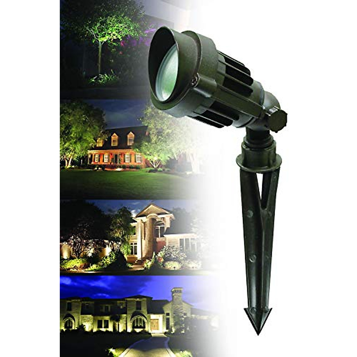 Westgate LED Low Voltage Landscape Spotlight - 12 Volt AC/DC Garden Light - Integrated LED - 400 Lumens - All Accessories Included (6 Watt, 5000K Cool White)