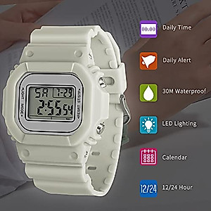 Digital Watch for Men Women Waterproof Outdoor Military Sports Timer Multifunctional Wristwatch Classic Design Easy to Set and Read Alarm Stopwatch Gift for Anniversary（1803 GY）