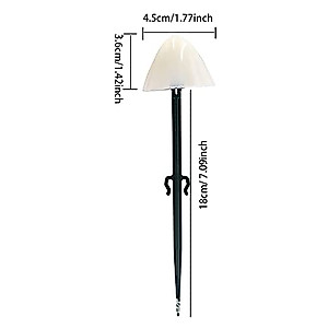 Mushroom String Lights Solar 12FT 12 LEDs Pathway Lights Waterproof Mushroom LED Fairy Lights Outdoor Mini Ground Plug Light for Christmas Yard Patio Gazebo Garden Party Landscape Light, Warm White