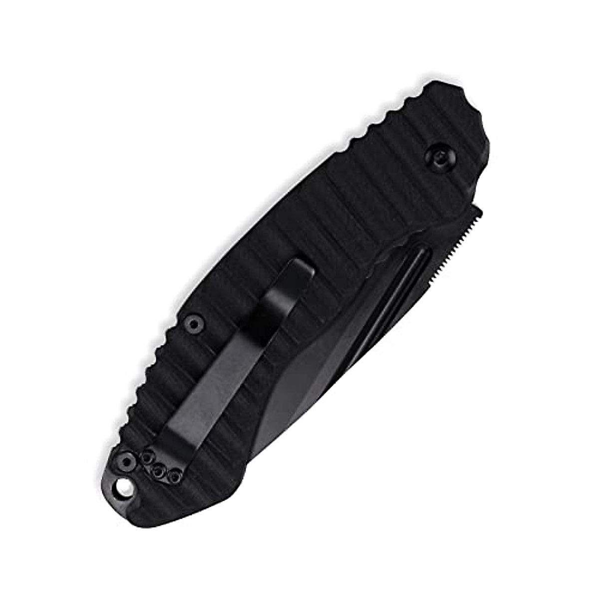 STANBIK Black Pocket Knife with G10 Handle,Ceramic Ball Bearing,EDC Folding Pocket Knife with 3.1in D2 Blade for Camping Survival, Fathers Day, Gifts for Men Dad Husband.