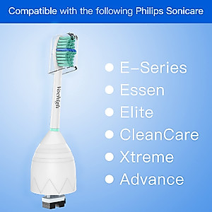 Vochigh Replacement Toothbrush Heads Compatible with Philips-Sonicare: fits e-Series HX7022 CleanCare & Xtreme Screw-on Electric Brush Handles, 6 Pack