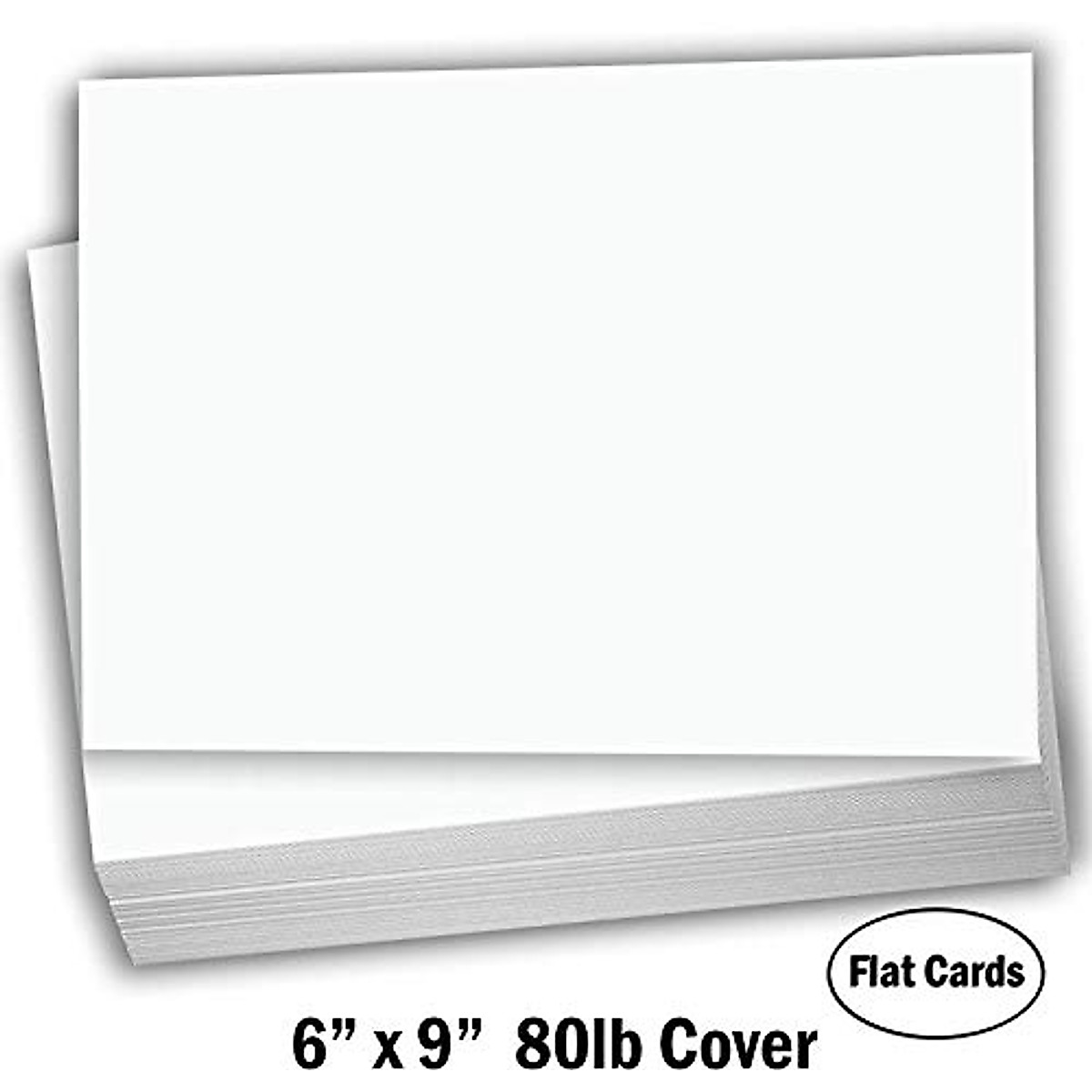 Hamilco White Cardstock Paper 6x9 Blank Index Cards Card Stock 80lb Cover 100 Pack