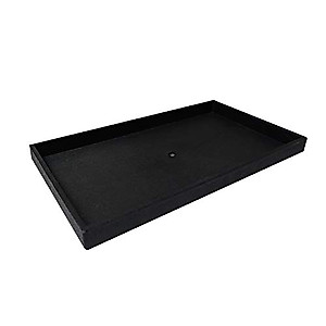 Ikee Design White Foam Gem Jars Showcase Stackable Display Tray for Collectibles, Home Organization Storage Box with 50 Gemstones and Bead Storage Jars, White Foam/Black Tray