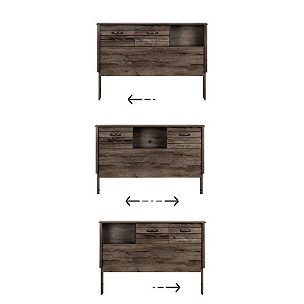 South Shore Ulysses Full Bookcase Headboard Fall Oak