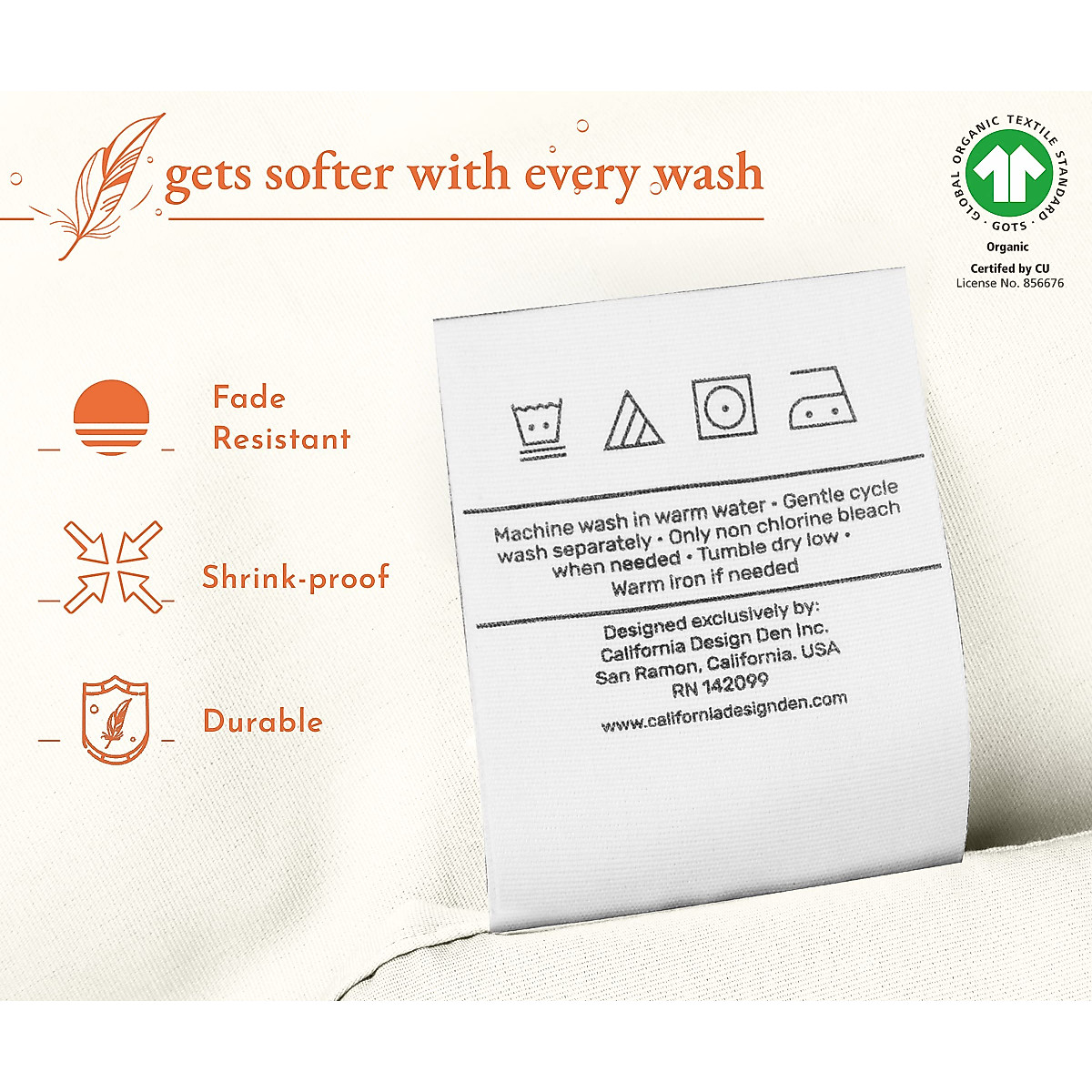 100% Organic Cotton Crib Sheets for Boys or Girls, Set Of 2 Fitted Sheets, Cooling & Softest Baby Crib Sheets for Girl, Crib Mattress Sheet or Toddler Bed Sheets, Percale (Ivory)