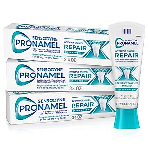 Sensodyne Pronamel Intensive Enamel Repair Toothpaste for Sensitive Teeth, to Reharden and Strengthen Enamel, Extra Fresh - 3.4 Ounces (Pack of 3)
