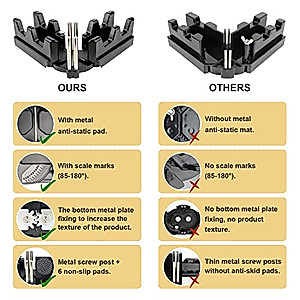 2-in-1 Mitre Measuring Cutting Tool 85°-180° Miter Angle Cutting Tool Miter Saw Protractor Measuring and Sawing Mitre Angles Cutting Tool for Woodworking Home Installation