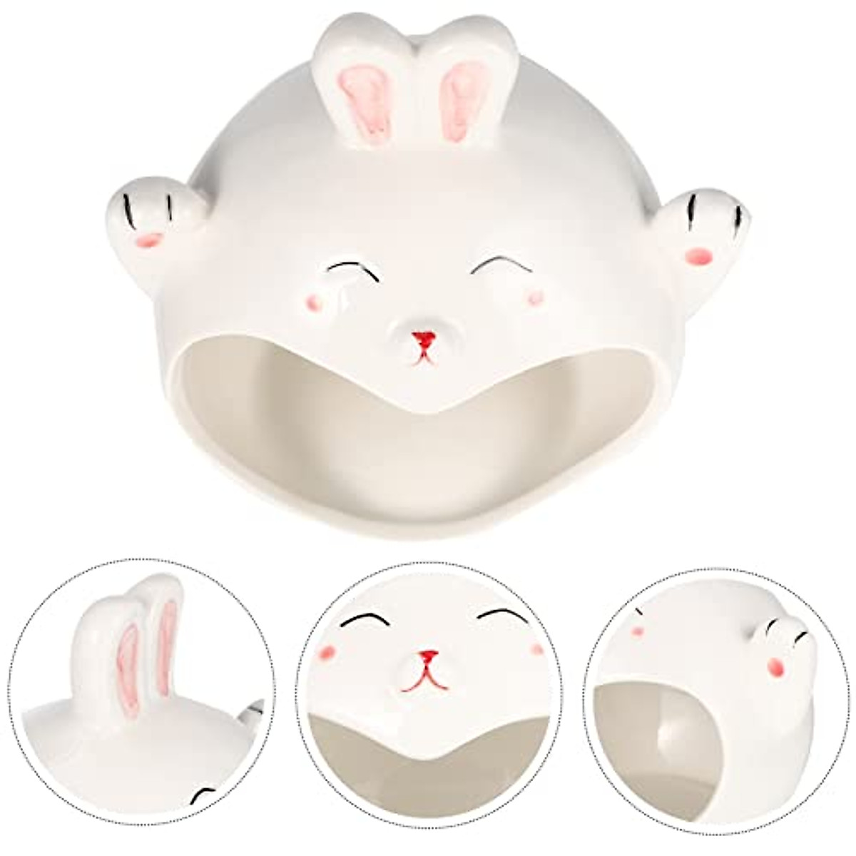 POPETPOP Lovely Guinea Pig Bed Cool Hamster House Hideout Ceramic Bed Small Pet Ceramic House Lovely Guinea Pig Bed Hedgehog Hideout