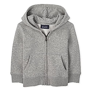 The Children's Place baby boys Gym Hoodie School Uniform Pullover Sweater, Smoke, 4T US