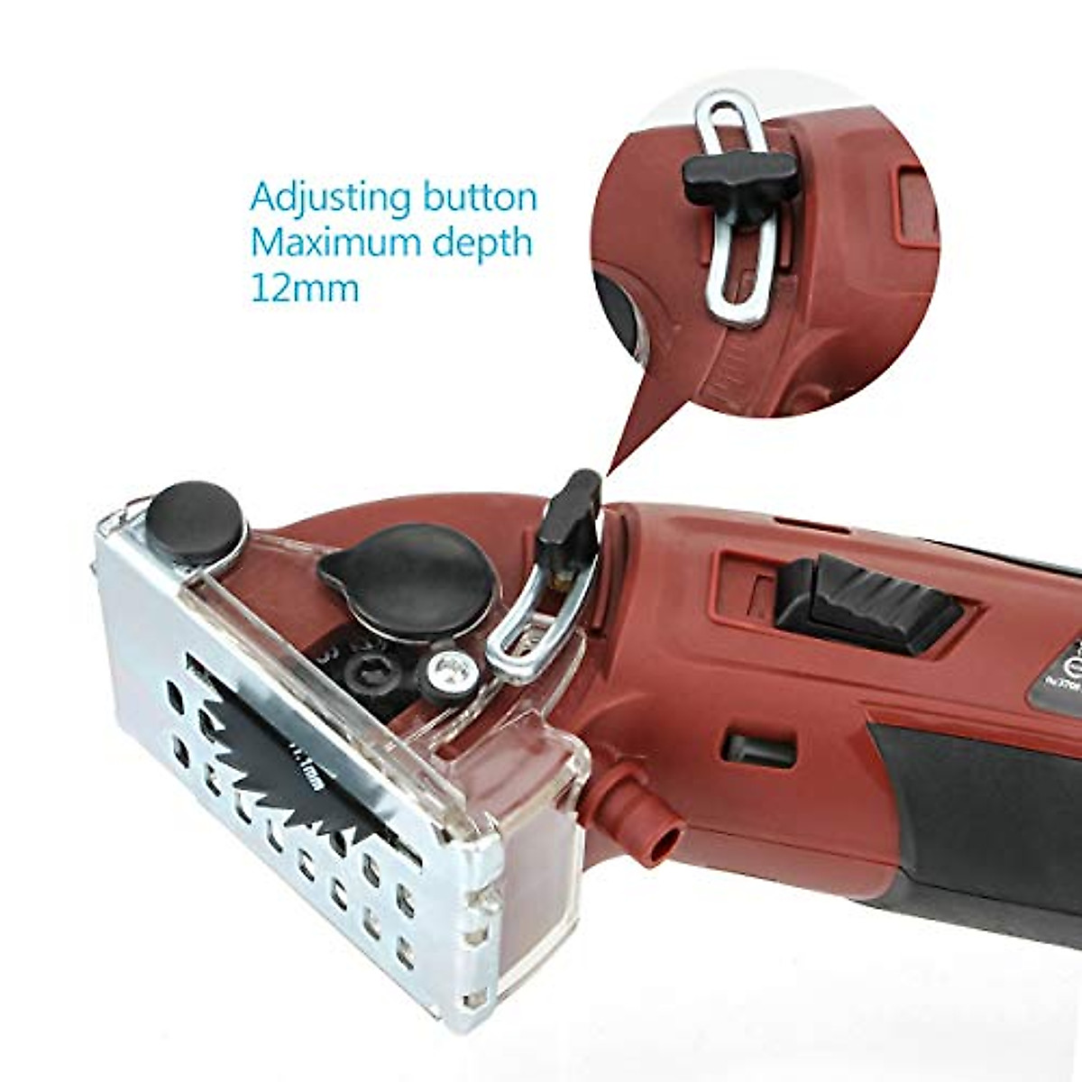 Mini Circular Saw Set, King Showden 400W High Powered Professional Compact Circular Saw Machine with 3 Blades and Tool Box Multifunction Circular Saw for Cut Drywall, Tile, Metal, Wood