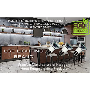 LSE Lighting Pack of 3, E27 50W Bulbs for Zephyr Milano Europa Hoods 75mm