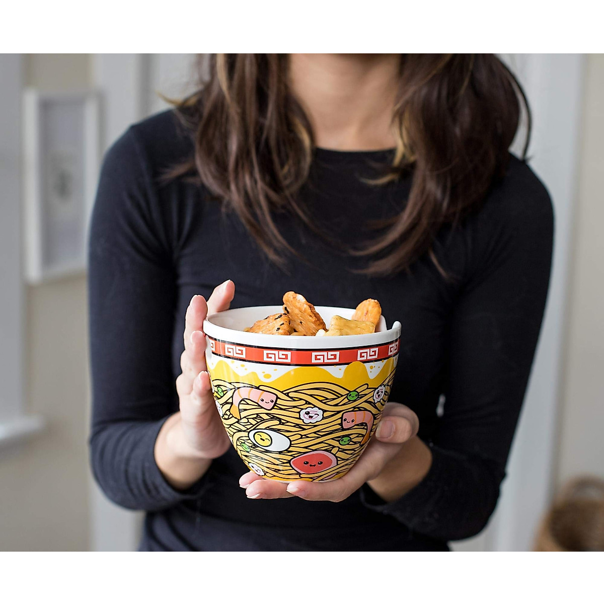 Toynk Sunken Noodles Japanese Dinnerware Set | 16-Ounce Ramen Bowl and Chopsticks