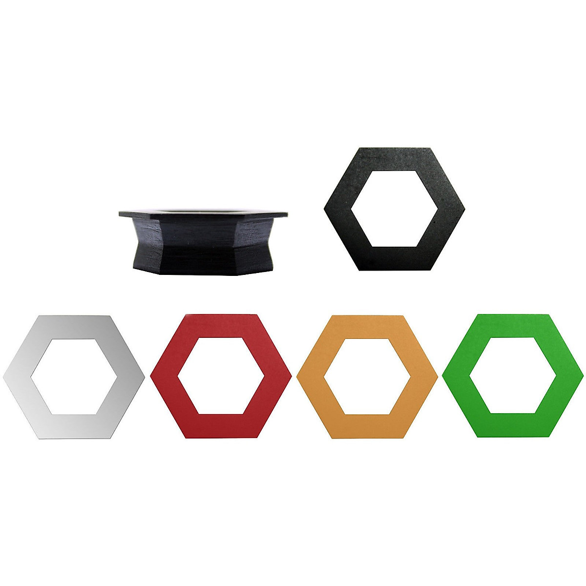 Lobal Domination Pair of GeoGauges Brand Hexagon Shaped Silicone Tunnels Ear Plugs Gauges Body Jewelry (Neon Green - 1/2")