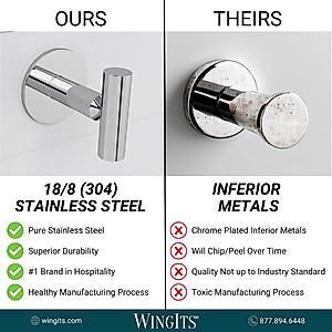 Modern Elegance Single Robe Hook Glass