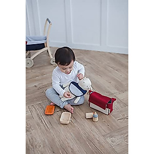 PlanToys Baby Doll Feeding Playset (3499) | Sustainably Made from Rubberwood and Non-Toxic Paints and Dyes
