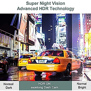 Dash Cam Front and Rear, Dash Camera for Cars 1080P Full HD Dual Dash Cam 3" IPS Screen in Car Camera Front and Rear Night Vision,170°Wide Angle Motion Detection Parking Monitor G-Sensor(with SD Card)