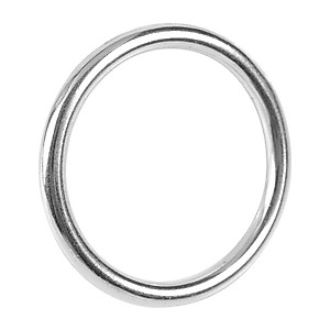 Alomejor 304 Stainless Steel Welded O Ring Line Dia. 5mm for Pet Collar Solid Strong Bearing Capacity Ring Diving Accessory(05045-Line Dia. 5mm Inner Dia. 45mm)