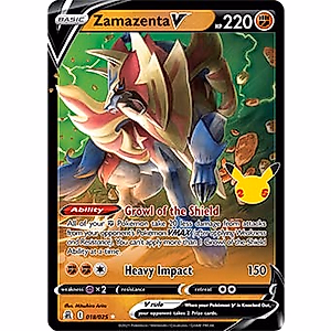 Pokémon 25th Anniversary Celebrations Zacian V + Zamazenta V + 2 Surprise Cards!