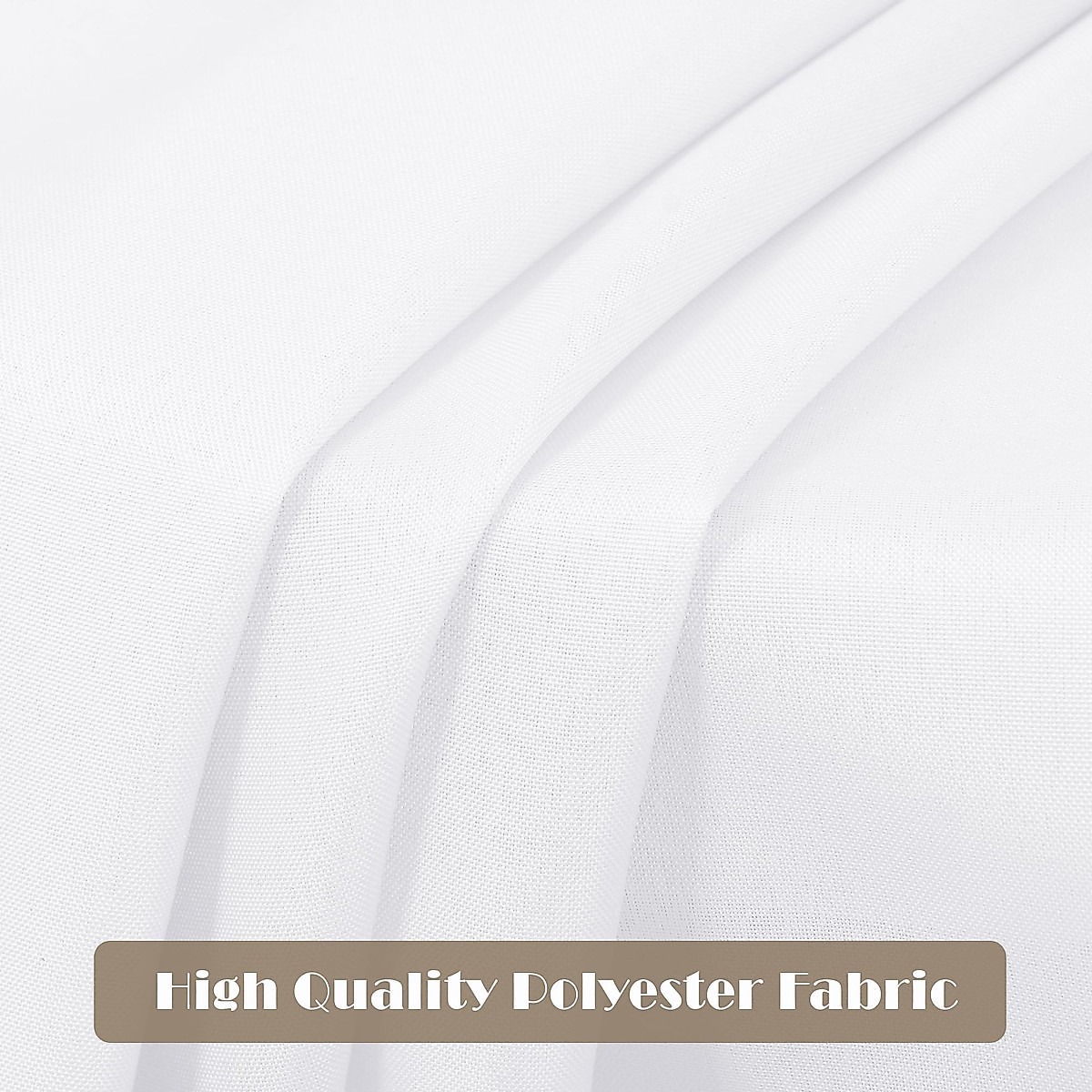 sancua 6 Pack White Tablecloth 60 x 84 Inch, Rectangle Table Cloth for 4ft Table - Stain and Wrinkle Resistant Washable Polyester Table Cover for Dining Wedding Banquet Party Buffet Restaurant