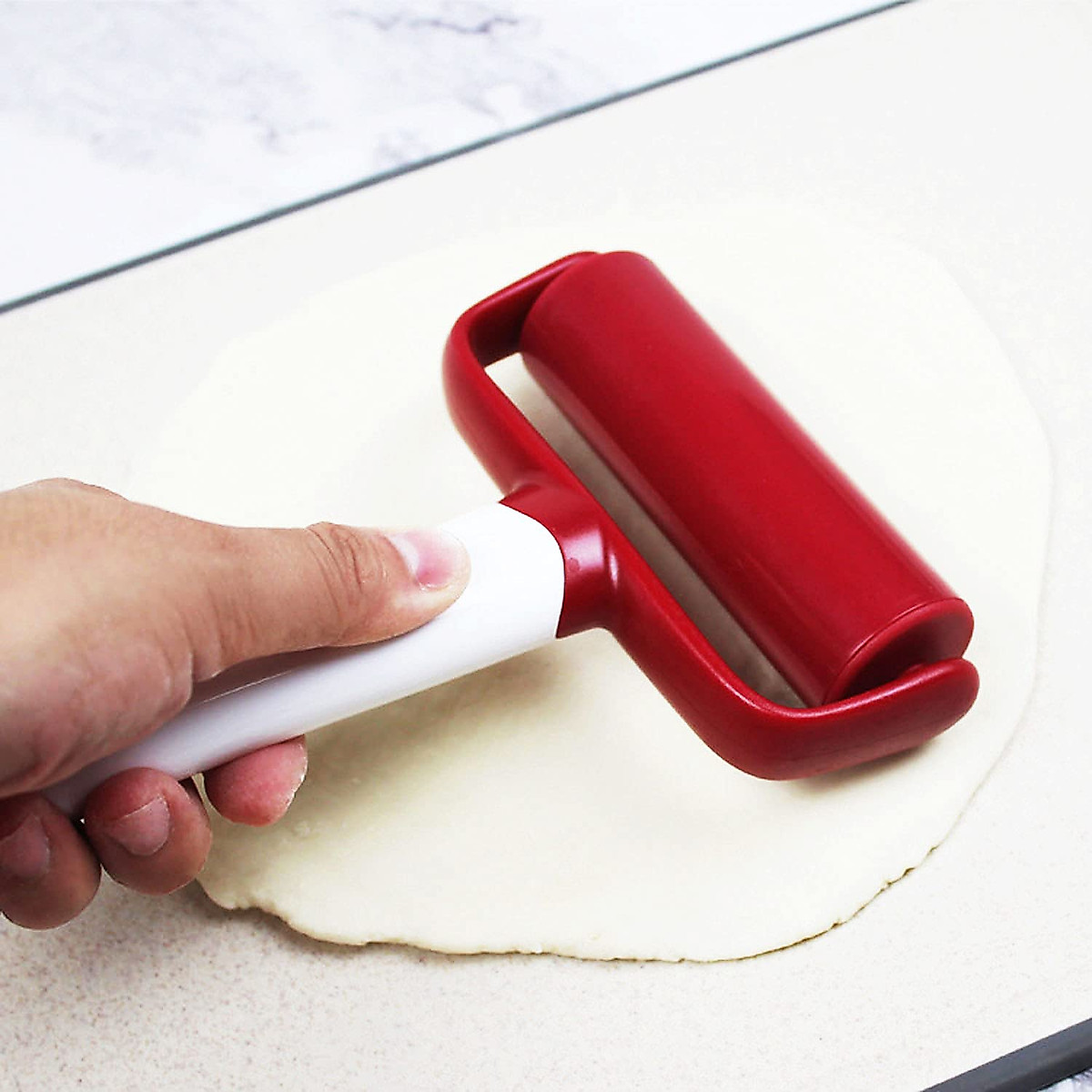 Pizza Pie Dough Roller,Time-Saver Pizza Dough Rolling Pin for Pizza Pie Crust Pastry Dough Cake Pie Cookies Bread Pastry(Dough Roller)