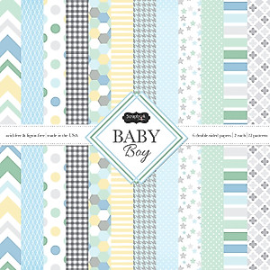 Scrapbook Customs 37474 Themed Paper Scrapbook Kit, Baby Boy