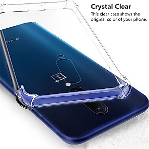 iCoverCase for OnePlus 7 Pro Case Clear, Corner Shockproof Protective Phone Case Soft TPU Slim Thin Case for OnePlus 7 Pro - Clear