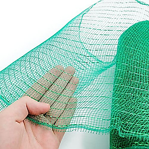2 Rolls Emerald Green Deco Mesh Ribbon 10 in x 30 ft Mesh Ribbon for St. Patrick's Day DIY Wreath Supplies Party Christmas Tree Decorations Poly Mesh Gift Wrapping Bows