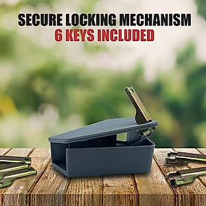 Venditor 6 Pack Mouse Bait Station with 6 Keys Child and Pet Safe Rodent Bait Stations with Free User Manual and 2 Bonus Ant Poison Stations; No Bait