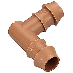 iRunning 18 Pieces Drip Irrigation 1/2" Tubing Elbow Fittings (17mm), Barbed Elbow Connectors for 1/2 Inch Irrigation Tubing (0.600" ID), Drip Line Elbows for Drip Sprinkler Garden Systems