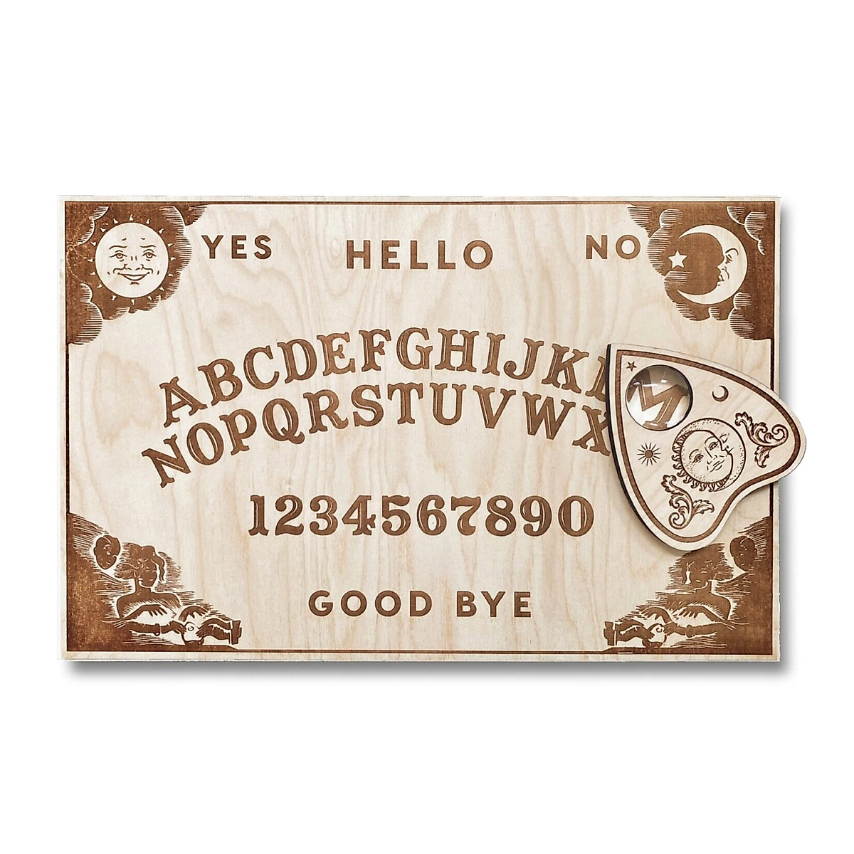 Wooden Handmade Talking Spirit Board with Planchette - Premium Quality Talking Board (Medium Classic Style)