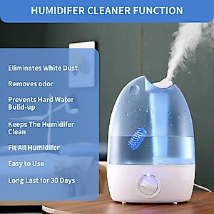 GoKBNY 20-Pack Humidifier Cleaner Filters Demineralization Cleaning Ball Cartridge For Almost Humidifiers/Water Tanks, Prevents Hard Water Build-Up，Eliminates White Dust and Odor, Purifies Water