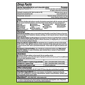 Nature's Way Umcka Allergy and Sinus Homeopathic Chewable Tablets- Cherry Flavor- 20 Count