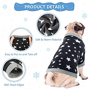 8 Pieces Dog Sweaters Winter Chihuahua Clothes Outfits Dog Warm Shirt Winter Puppy Clothes for Winter Colorful Thickening Dog Pajamas for Pets Pup Dog Cat (Classic Pattern, Small)