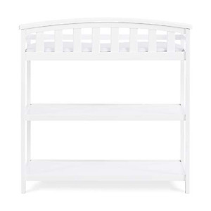 Child Craft Infant Changing Table, Water-Resistant Pad and Safety Strap, Anti-Tip Kit Included to Prevent Tipping, Non-Toxic, Baby Safe Finish (Matte White)