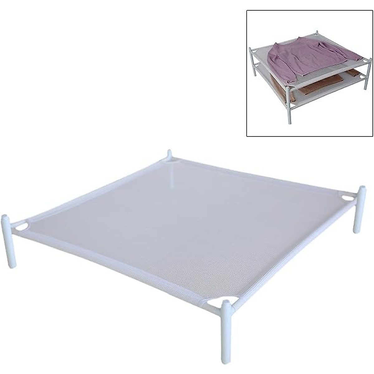 TOUSSE Sweater Drying Rack, Mesh Clothes Drying Rack, Stackable Laundry Drying Rack, Lay Flat Dryer for Delicates, Portable Dry Rack for Indoor or Outdoor