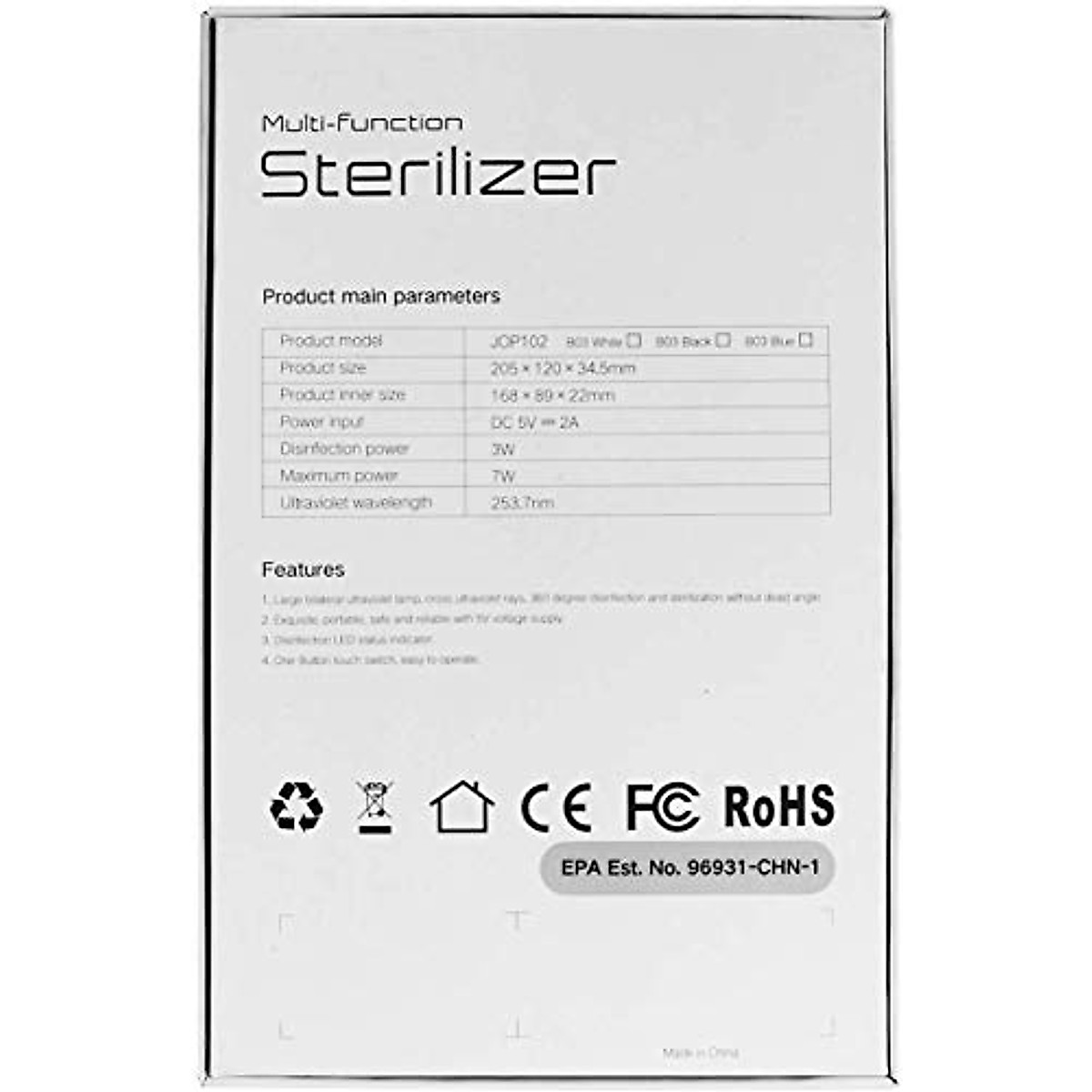 UV Phone Sterilizer, Portable UVC Light Cell Phone Sanitizer, Smartphone Cleaner with Aromatherapy Function, Cell Phone Disinfector (Black)