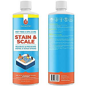 Spa Stain and Scale Control for Hot Tub, Spa Descaler, Stain Scale Remover & Spa Scale Defense for HotTub Hardness Control & Spa Hardness Decreaser & Alkalinity Decreaser Water Softener (1-Pint)