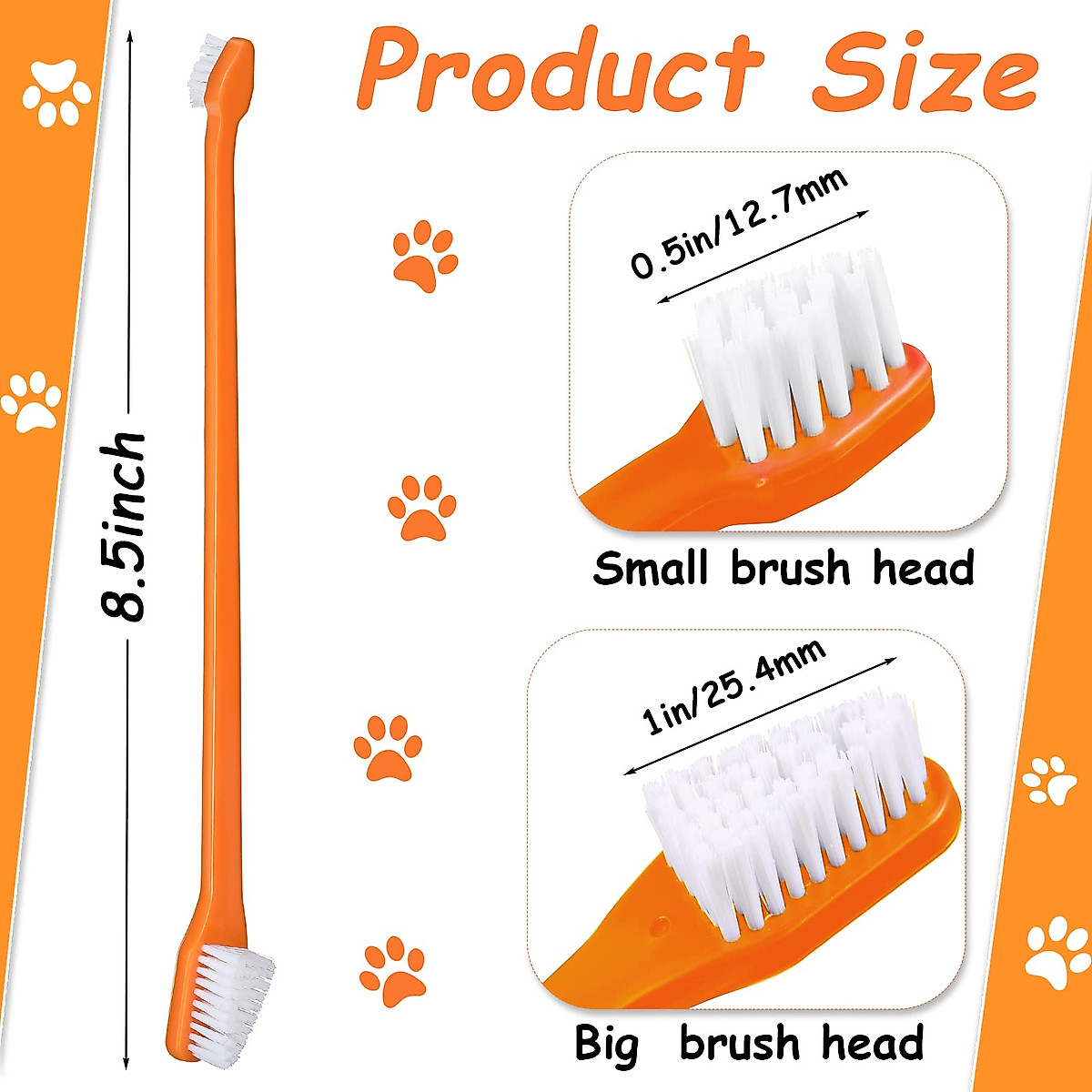 70 Pieces Dog Tooth Brush Pet Toothbrush Soft Grooming Dogs Toothbrush Dog Double Sided Toothbrush Puppy Long Handle Tooth Brush for Large and Small Teeth Cleaning Dental Oral Care (Colorful)