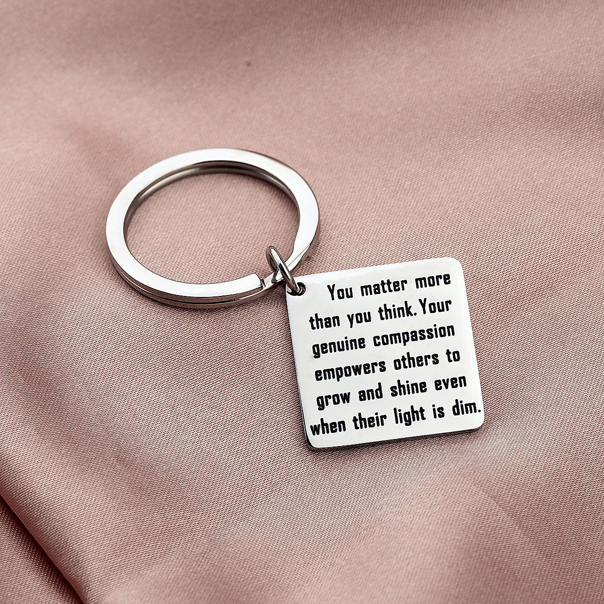 AKTAP Social Worker Gifts Social Worker Jewelry You Matter More Than You Think Thank You Key Chain Gift for Social Worker Volunteer Employee (Keychain)